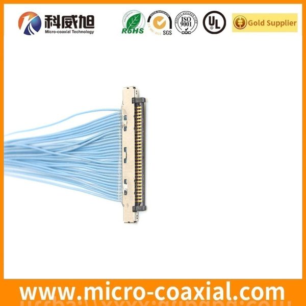 มืออาชีพ 2023351-1 ประกอบสายเคเบิลเชื่อมต่อโคแอกเซียล I-PEX 1866-410T LVDS eDP สายเคเบิลโรงงาน ...
